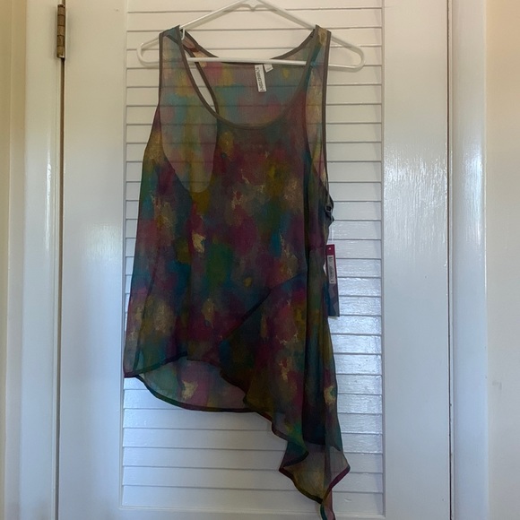 Hang Ten | Tops | Hangten Asymmetrical Art Top | Poshmark